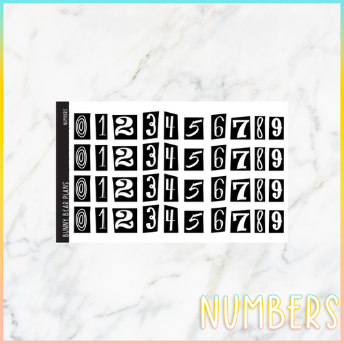 Numbers - Bullet Journal | Bunny Bear Plans