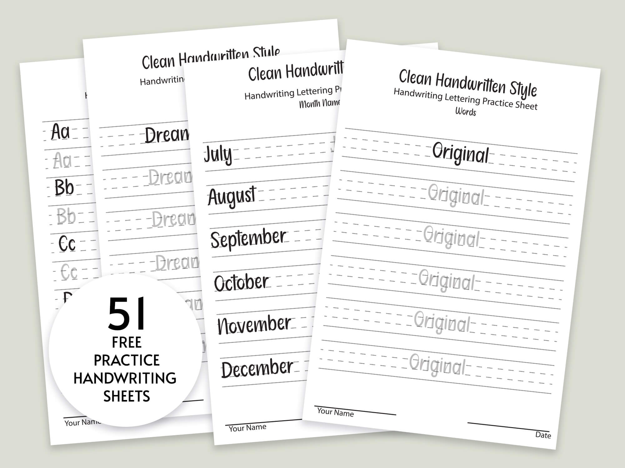 Craft Your Clarity: Unveil the Beauty of Clean Handwriting with Free ...