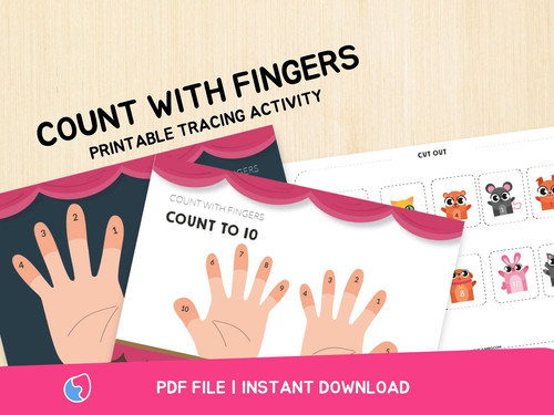 Count on Fingers - Printable Preschool Maths Activity for kids ...