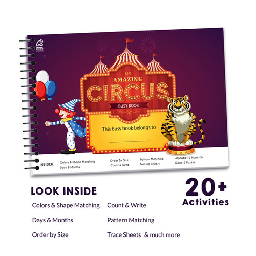 My Circus Busy Book Binder - Printable Preschool Activities for Kids 2 ...