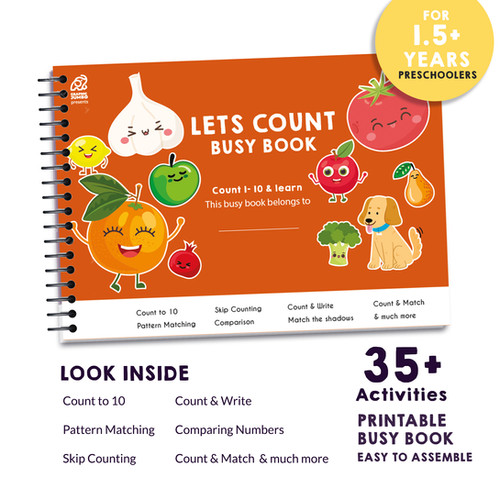 Lets Count Numbers Busy Book - Printable Preschool Activities Kids ...