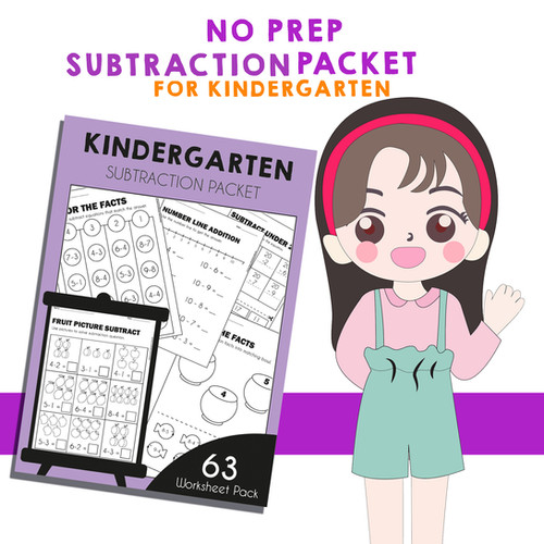 Kindergarten Subtraction Packet | Graphic Jumbo