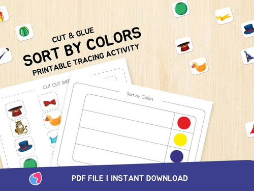 Sort by colors - Printable Preschool Color Sorting Activity Sheet ...