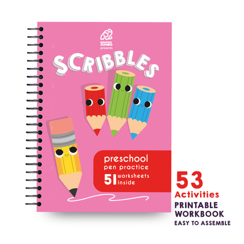 Scribbles Pen Practice Busy Book - Printable Preschool Activities Kids | Graphic Jumbo