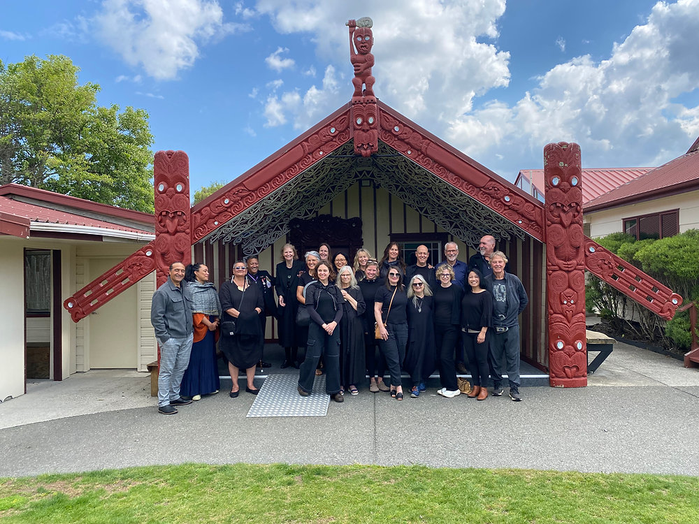 Our rite of passage - passing through the waharoa (gateway) into the Marae