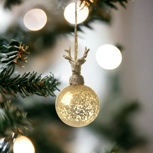 Stag Top Glass Bauble | MrLumpy&Friends