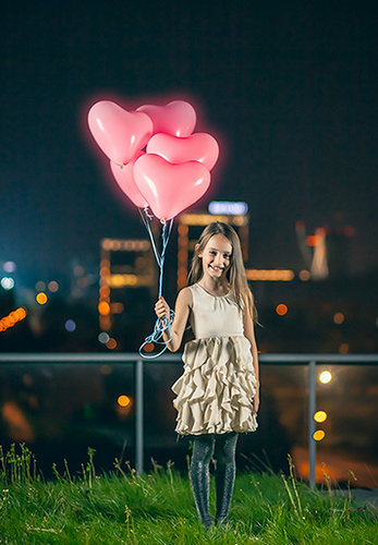 Ballong Med LED Lys (Hjerteformet 40cm) | upbeatmanagement