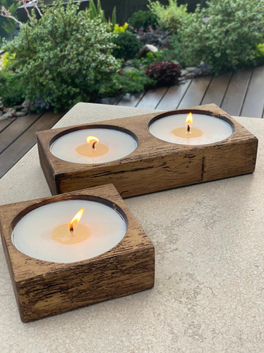 Vela en Base de Madera | angiocandles