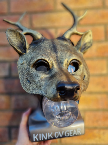 Deer Rubber Elk Foam Animal Horn Gas Mask.+fleshlite? Pet Play Gay ...