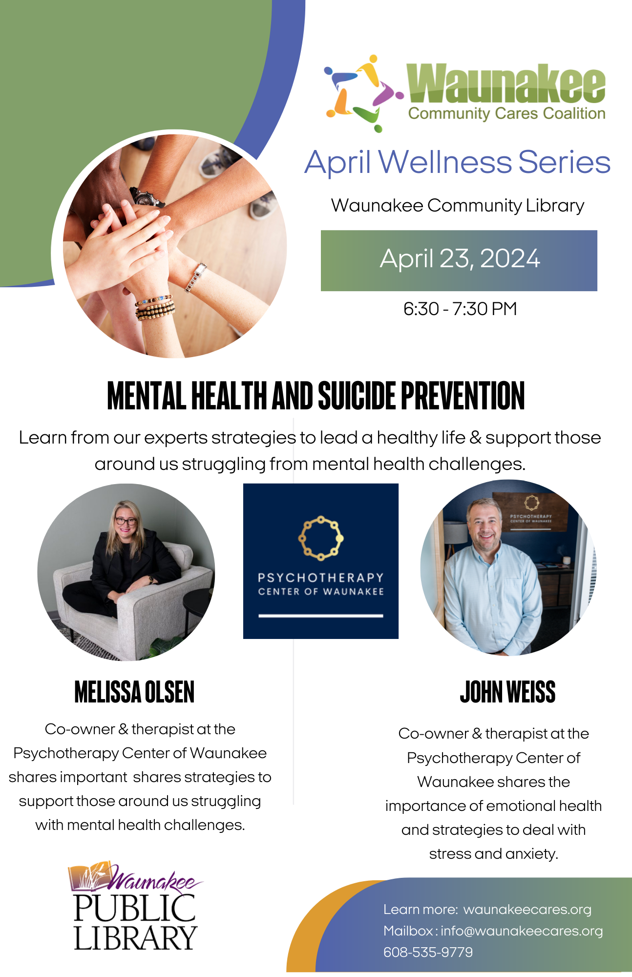 April Wellness Series: Mental Health and Suicide Prevention | WCCC