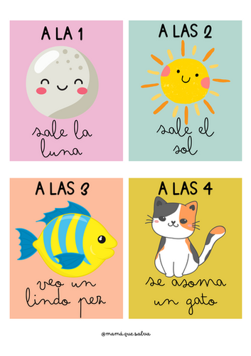 Tarjetas rimas números | Mamá que Salva