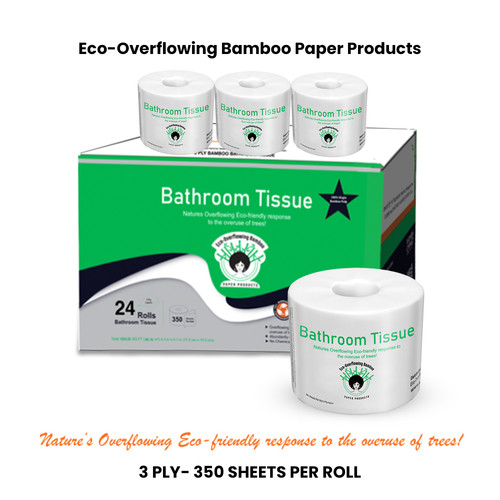 Natural/White Embossed 100% Virgin Bamboo Pulp | Eco-Overflowing Bamb