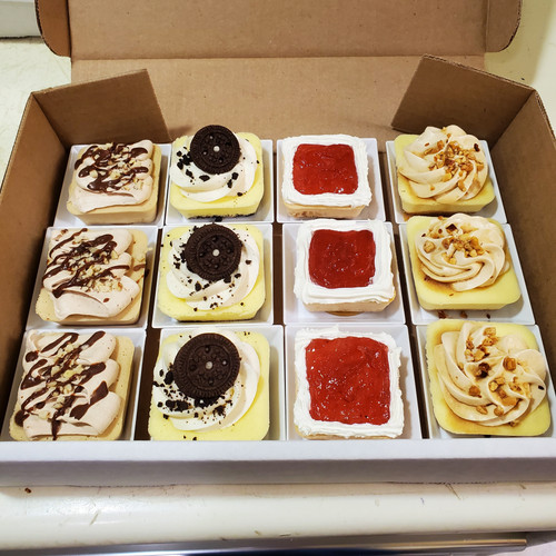 Assorted Cheese Cake Squares - On Plate | Daskals Delights