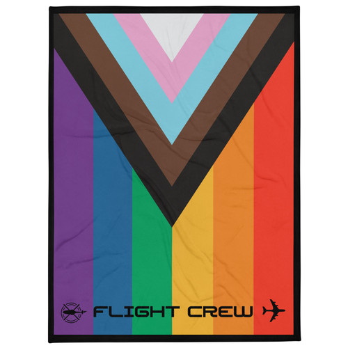 Pride Flight Crew Throw Blanket | ECHO HeliOps