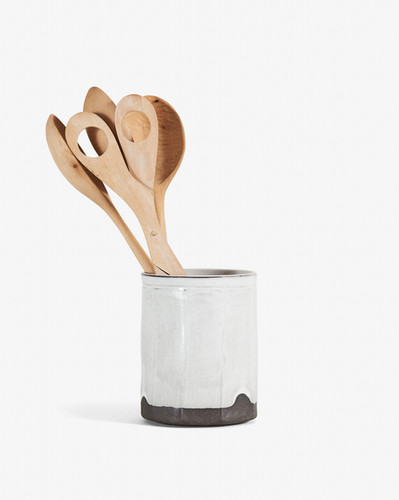 Faceted Countertop Stoneware Crock - Core Collection