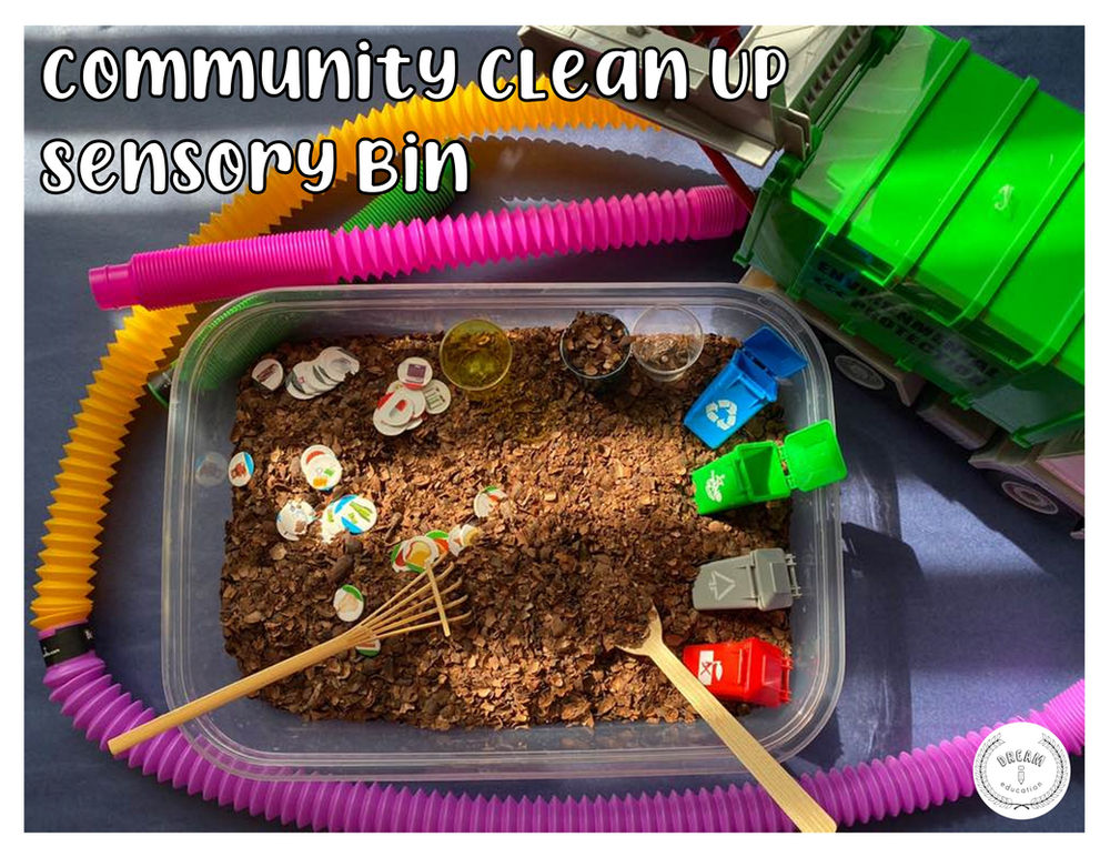 Community Clean Up Sensory Bin