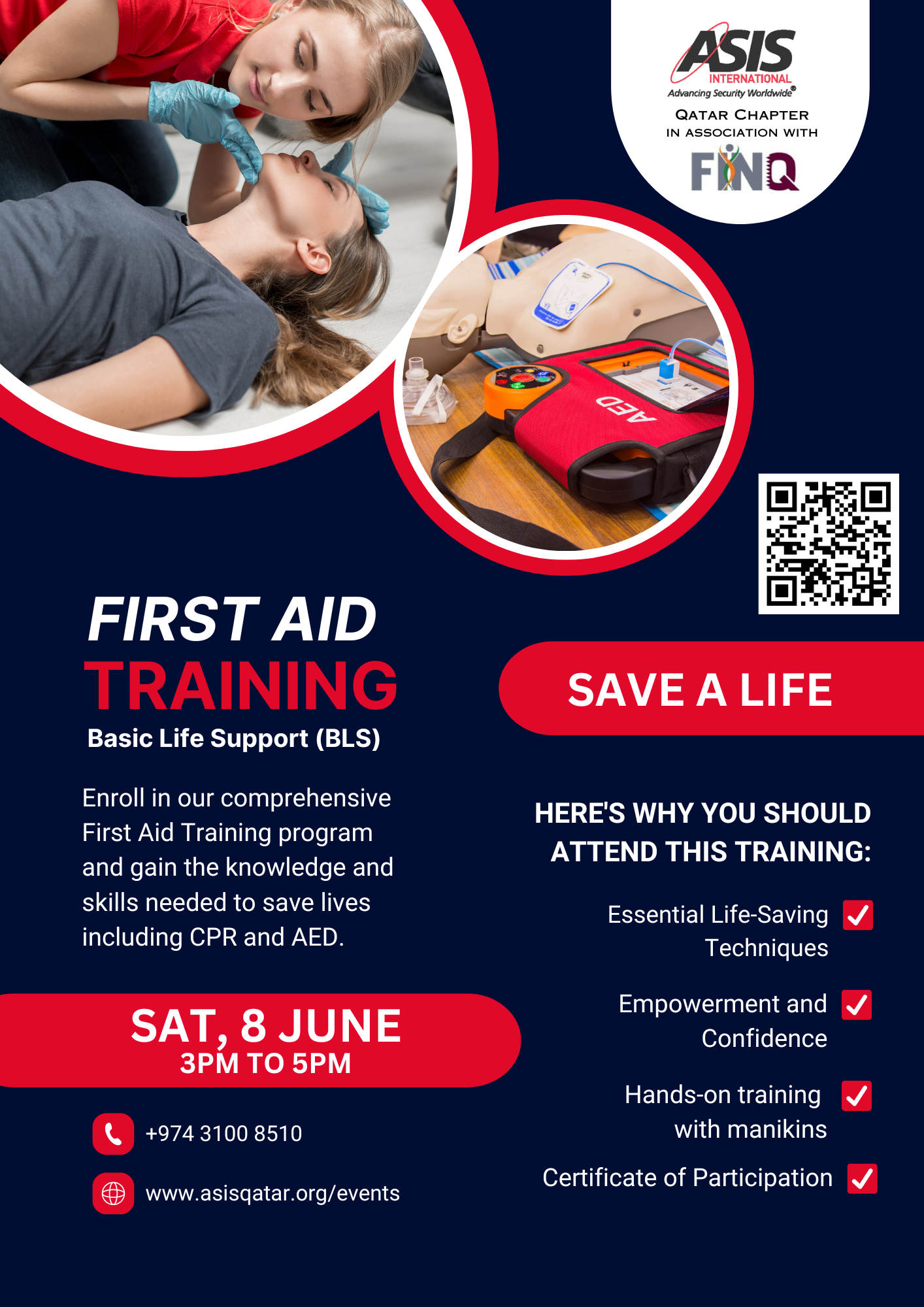 First Aid Training Basic Life Support Training Including Cpr And Aed
