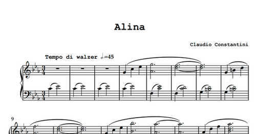 Alina (for piano) | Official Website