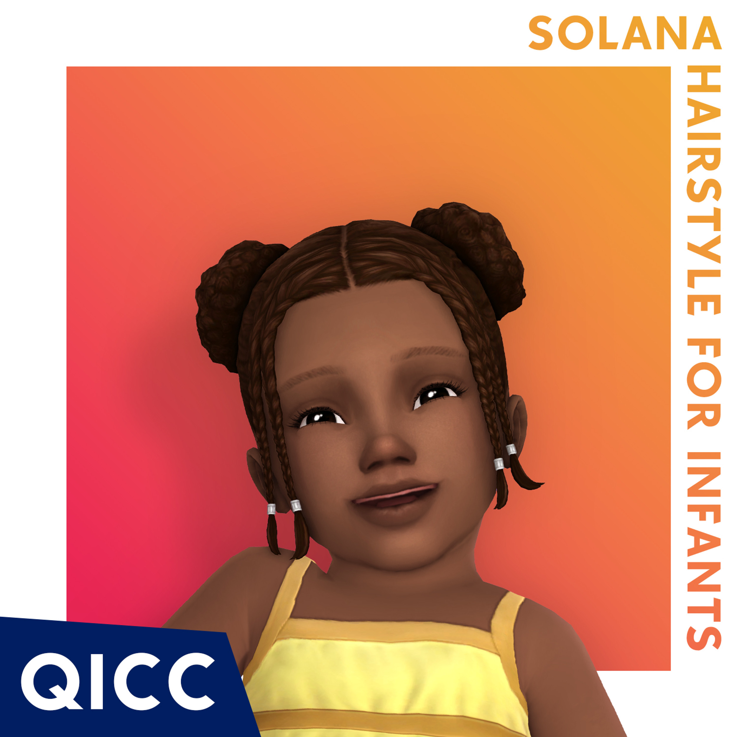Solana Hair | Sims 4 Infant CC