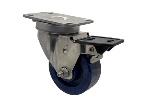 Stainless Swivel 3x1-1/4 Polyurethane Wheel Tech Lock Brake | Aarch Caster