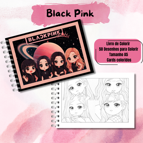 Livro de Colorir Black Pink (PDF) | Arte de Colorir