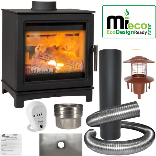MI Fires Loughrigg Eco Design Woodburning Stove & 316 Installation Kit ...