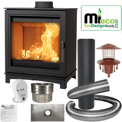 MI Fires Grisedale Eco Design Woodburning Stove & 316 MI Flex ...