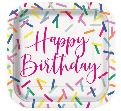 plato happy birthday sprinkles | Coloryfiestas