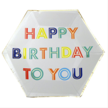 Plato happy birthday to you | Coloryfiestas