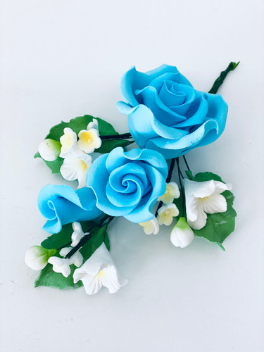 Blue Rose Spray | cakewaves