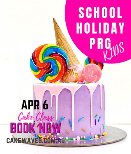 'Ice Cream Drip' Cake Class - 6 APR 2024 SCHOOL HOLIDAY | cakewaves