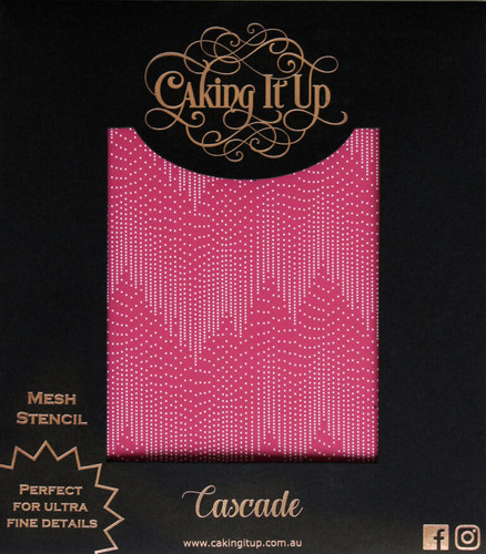 Caking It Up Mesh Stencil – Cascade | cakewaves