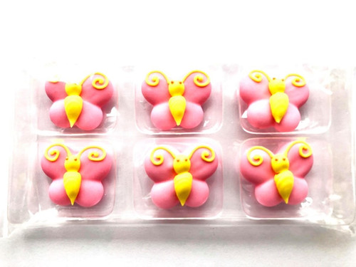 Butterfly Royal Icing Edible Decorations 6pc | cakewaves