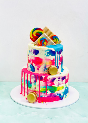 Two Tier Buttercream Colour Wheel Cake Class - 20 Aug 2022 | cakewaves