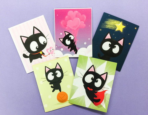 Wabi-Sabi Cat Greeting Cards | lifeiswabi-sabi