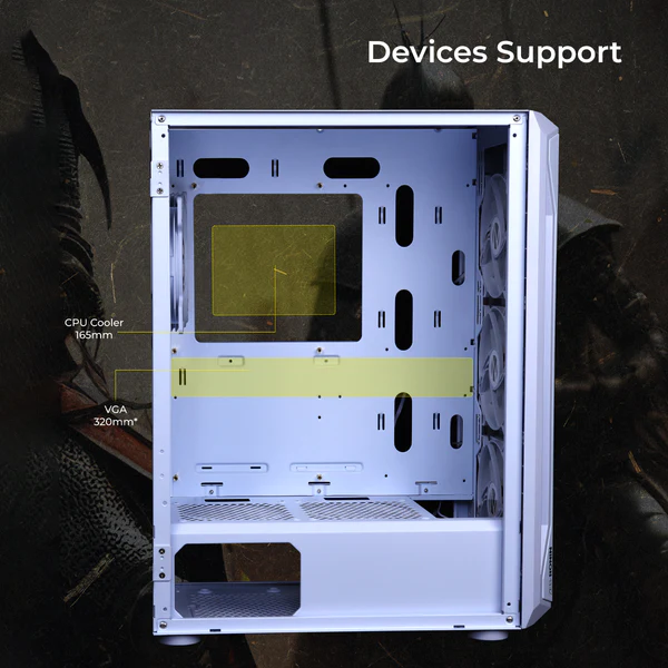 Zeb-Ronin Computer Cabinet White | GRigs Official