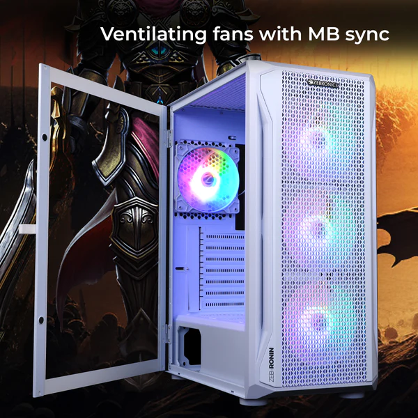 Zeb-Ronin Computer Cabinet White | GRigs Official