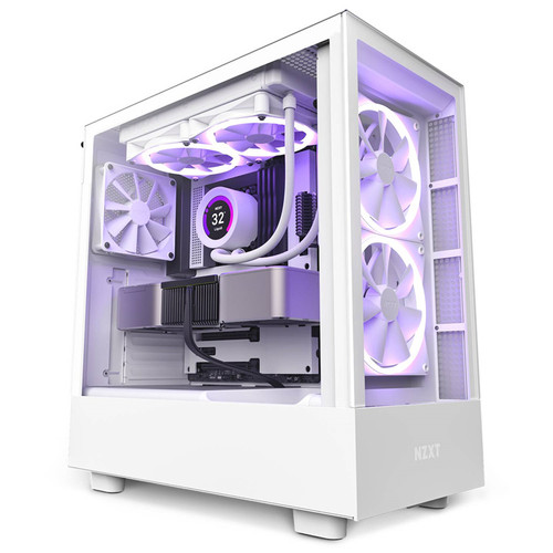 NZXT H5 White Elite Edition ATX MidTower Gaming Case | GRigs Official