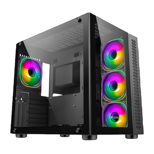 Ant Esports Crystal Black ARGB Gaming Cabinet | GRigs Official