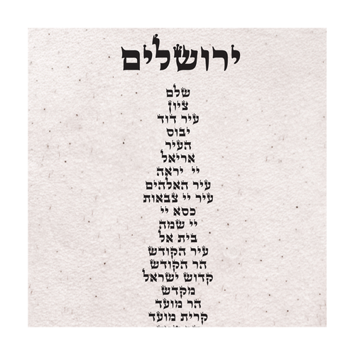 70 Names of Jerusalem | Ktavtam