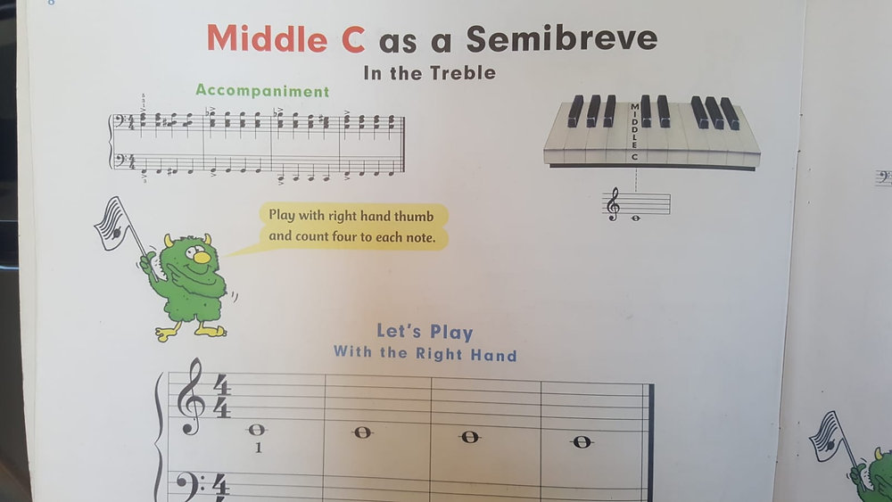 Middle C as a Semibreve 💚