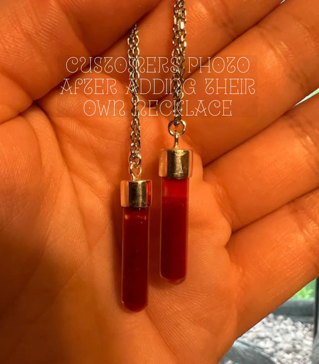 2 Sterling Blood Vials (Pendants ONLY) with Anticoagulant | artemmortis