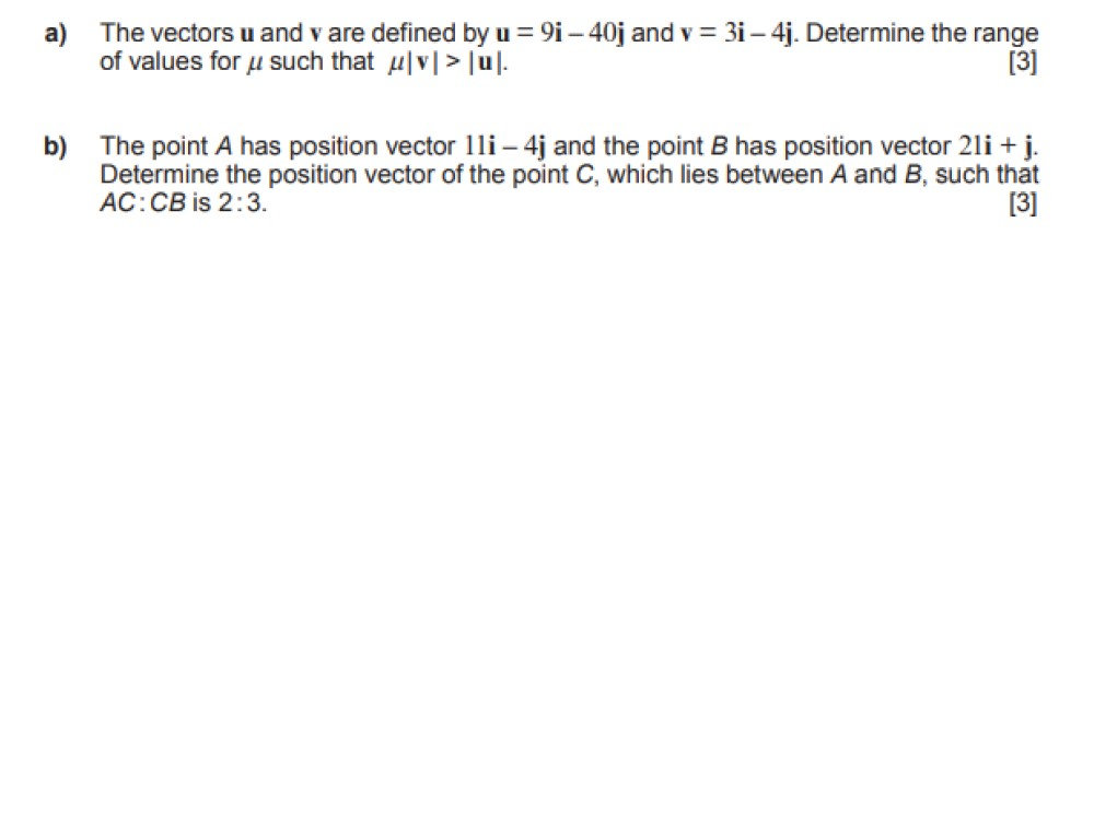 2 vector questions, 2 vector questions