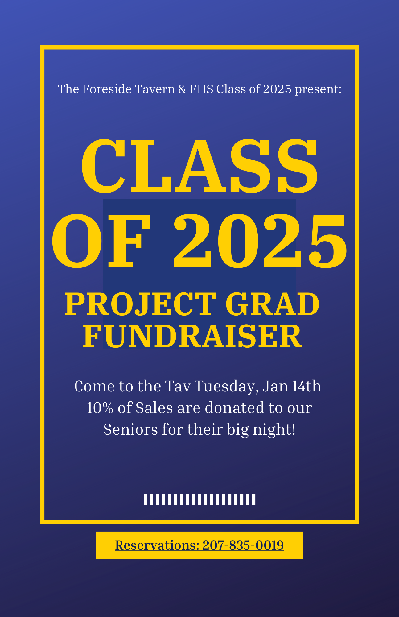 FHS CLASS OF 2025 PROJECT GRAD FUNDRAISER | theforesidetavern