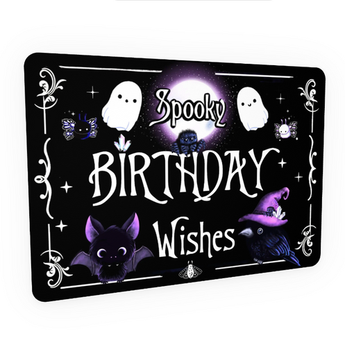 Spooky Birthday Wishes Gothic Geburtstagskarte | Tiny Tami