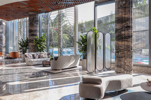 Laminated Glass in Club house (HENLEY PARK) (Textured Glass Partition ...