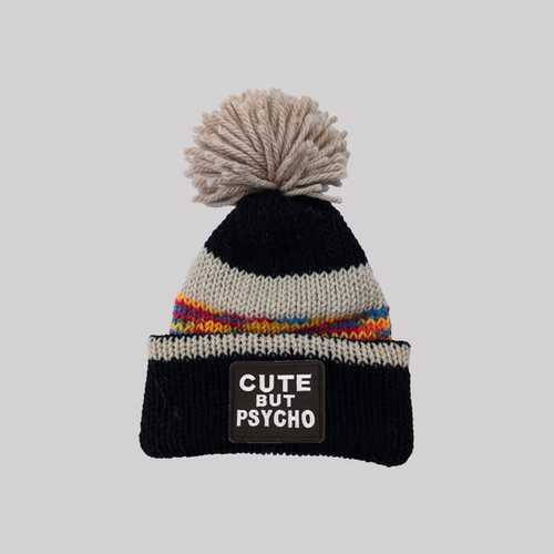 CUTE BUT PSYCHO Custom Wool Hat – Made Just for You! | HANDMADE WOOL HATS