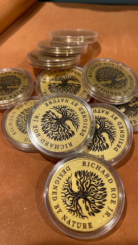 40mm Custom Woodcraft Badges (10 Pack) | Bow The Maker