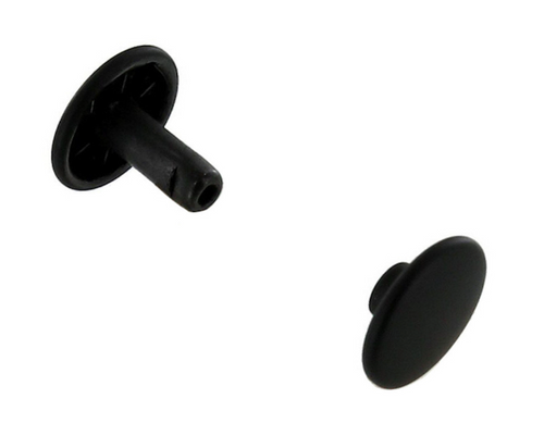 Matte Black Double Cap Rivet, (11mm Cap / 9.5mm Post) CUSTOM ENGRAVED ...