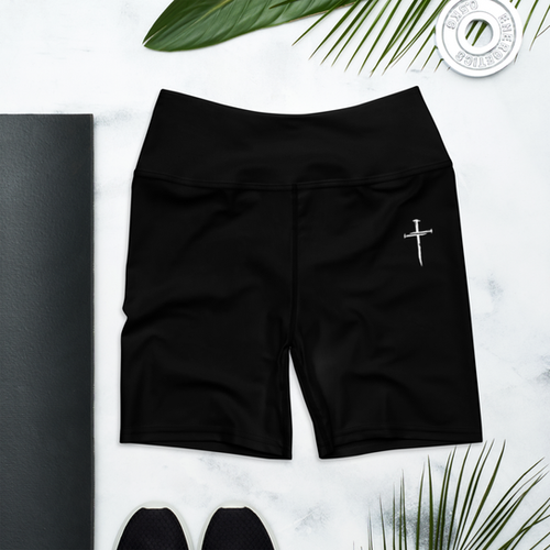 Cross Spandex Shorts | Defend Christ